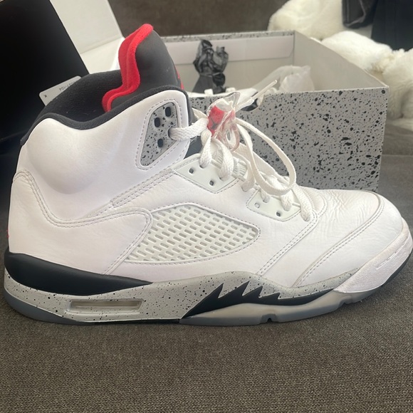 Jordan | Shoes | Used Jordan Retro 5 White Cement | Poshmark